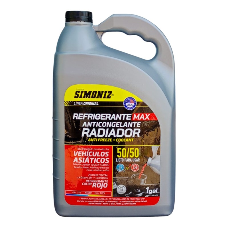 SIMONIZ ANTIFREEZE/COOLANT AMERICAN ORANGE 50/50 G | RAV MOTOR CHILE